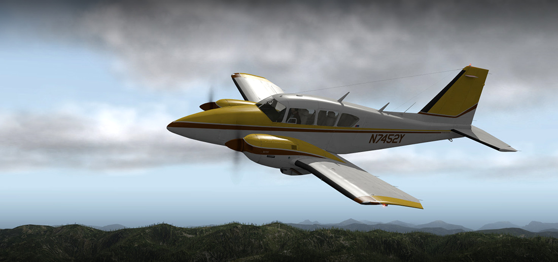 PA23 AZTEC F 250 XPLANE – Alabeo