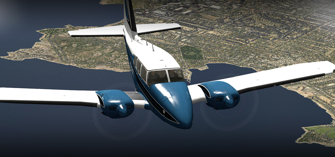 PA23 AZTEC F 250 XPLANE – Alabeo