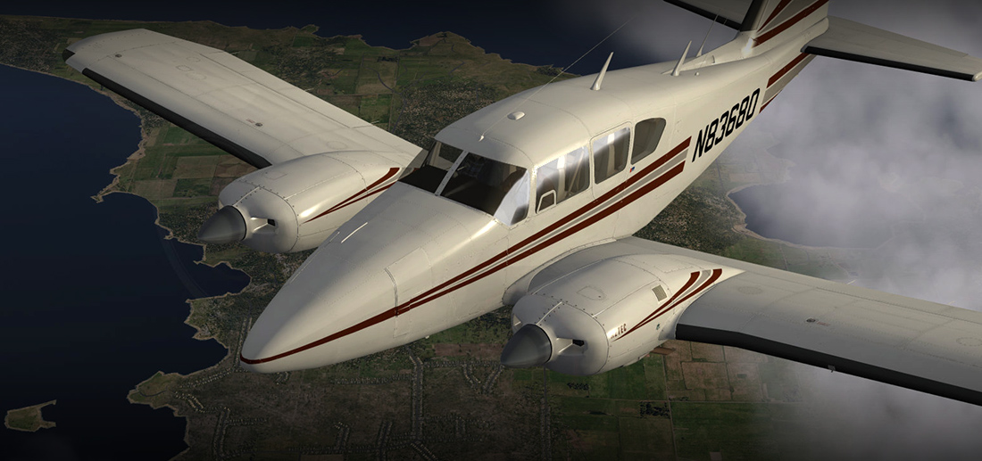 PA23 AZTEC F 250 XPLANE – Alabeo
